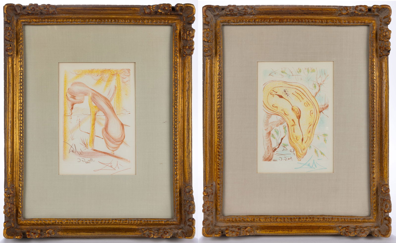 After Salvador Dali (spanish, 1904-1989) Prints, Lot Of Two Auction