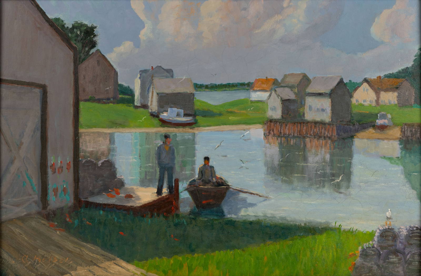 American School (20th Century) Maine Coast Impressionist Painting Auction