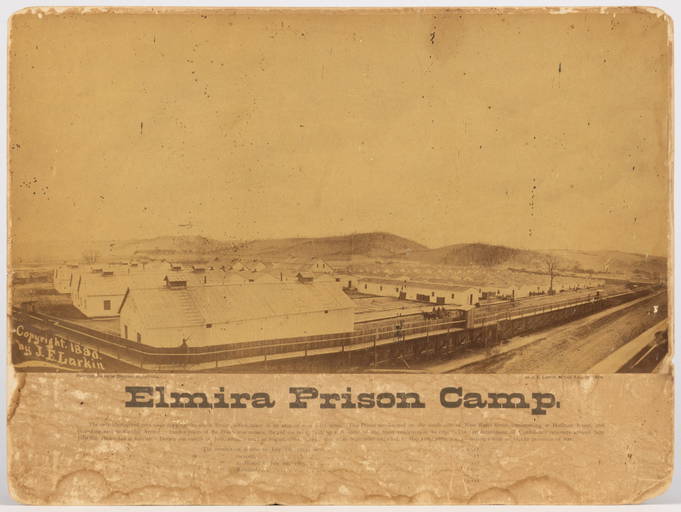 Rare Elmira, New York Civil War Prison Camp Large Photograph
