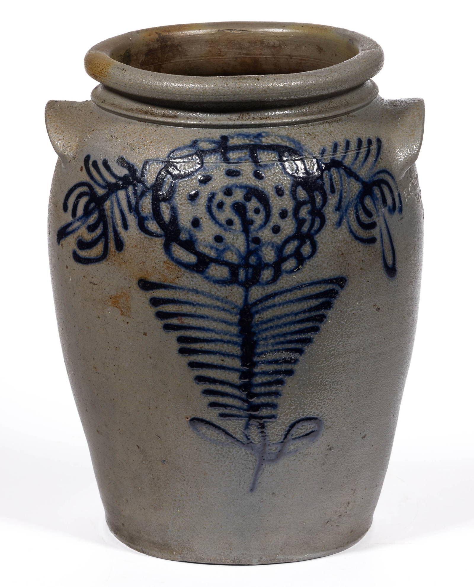 Stamped "b.c Milburn / Alexa", Alexandria, Virginia Decorated Stoneware ...