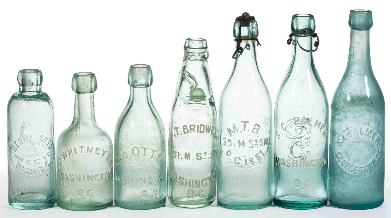 Assorted Washington, Dc Blob Soda / Beer Bottles, Lot Of Seven Auction