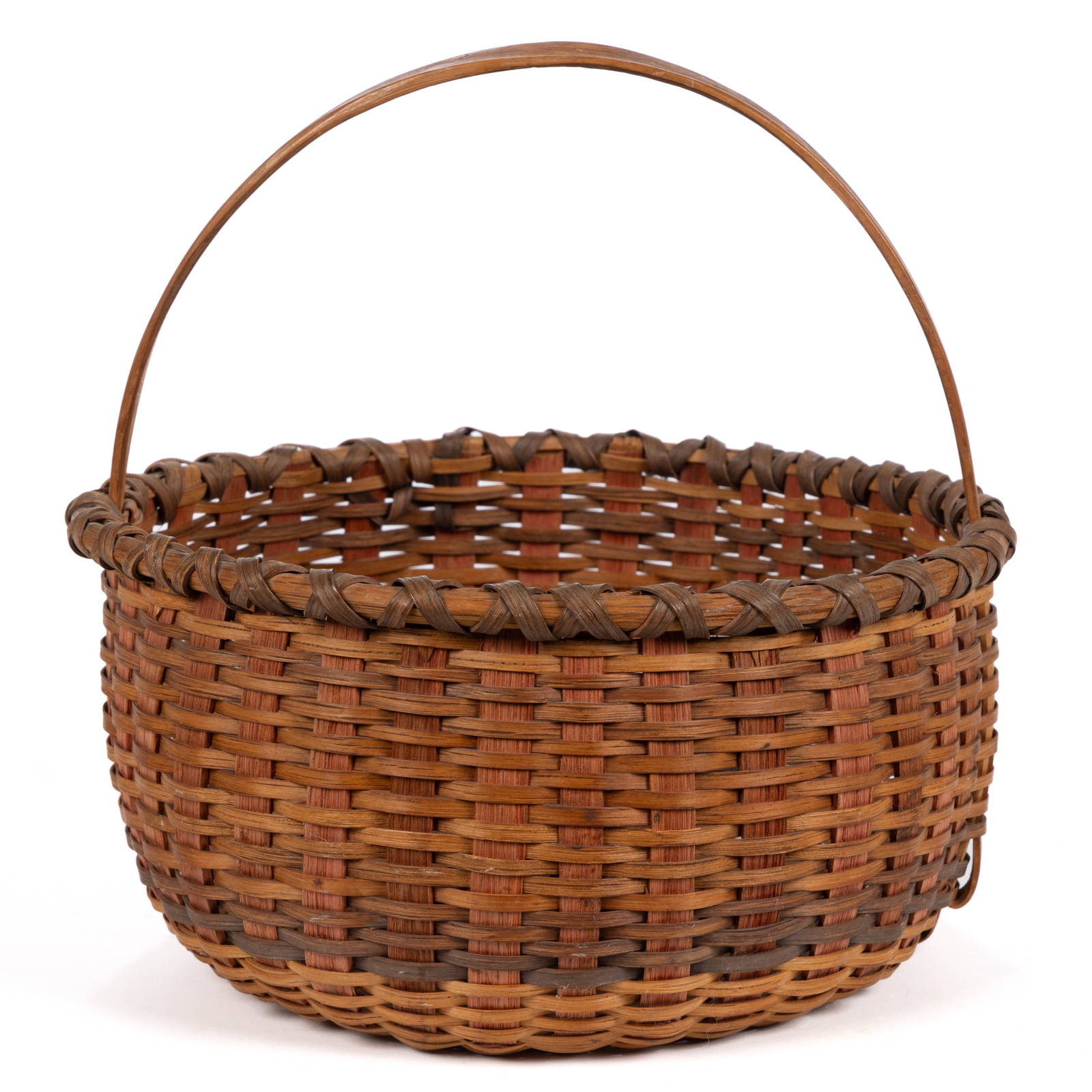 Shenandoah Valley Of Virginia Stave-type Woven-splint Basket Auction