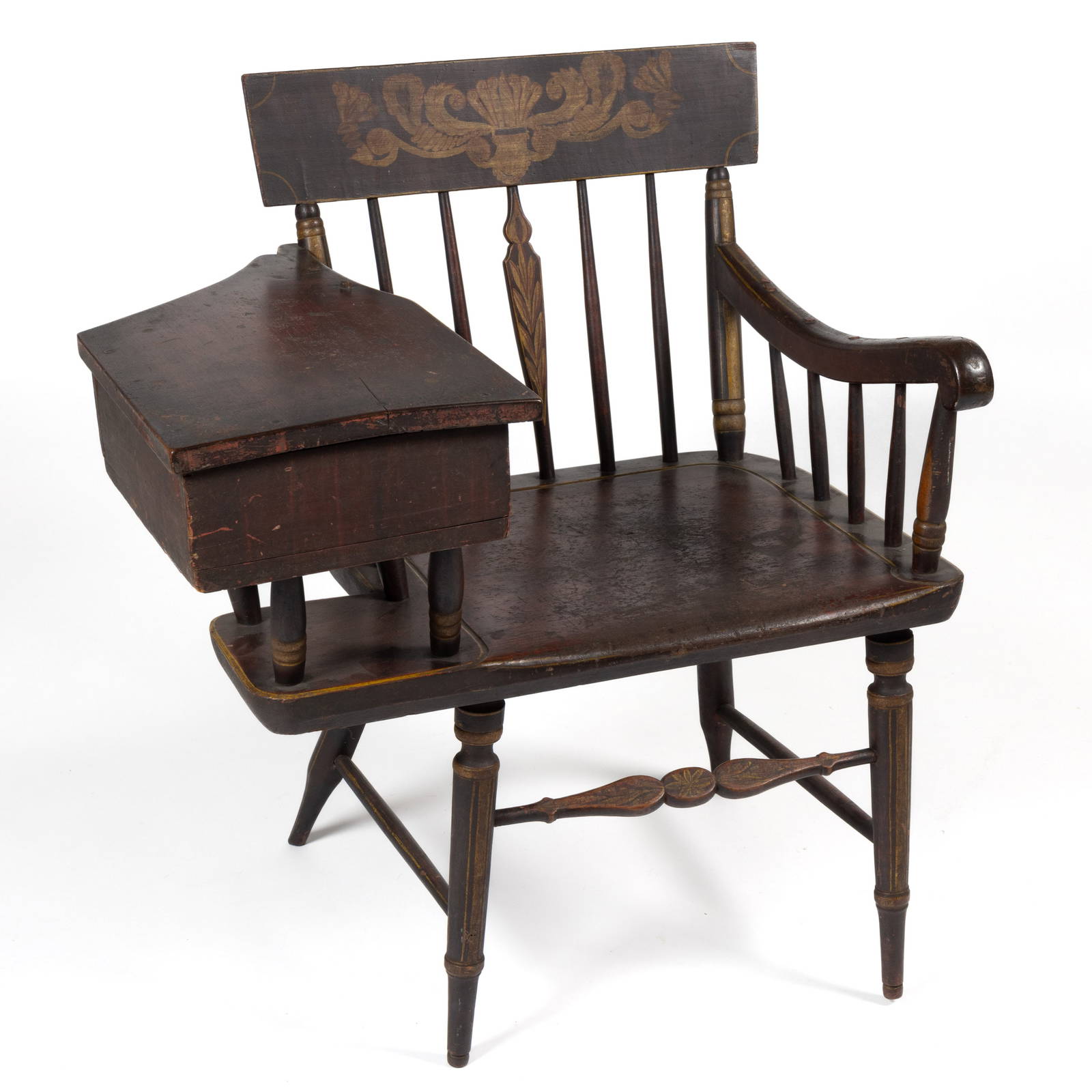 Fine Valley Of Virginia Tablet-back Windsor Writing-arm Fancy Chair Auction