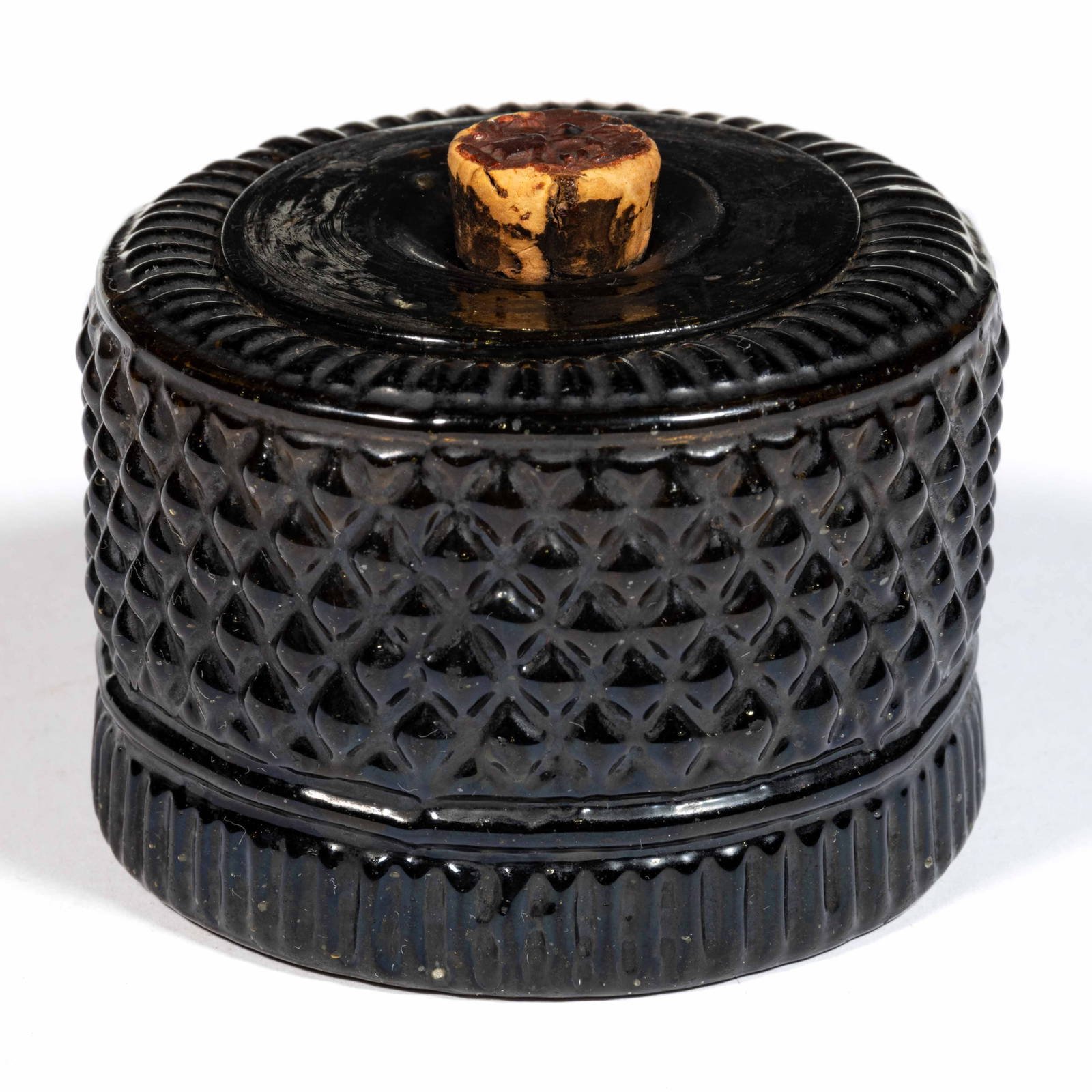 Gii-18 Blown-molded Three Mold Geometric Inkwell / Ink Bottle Auction