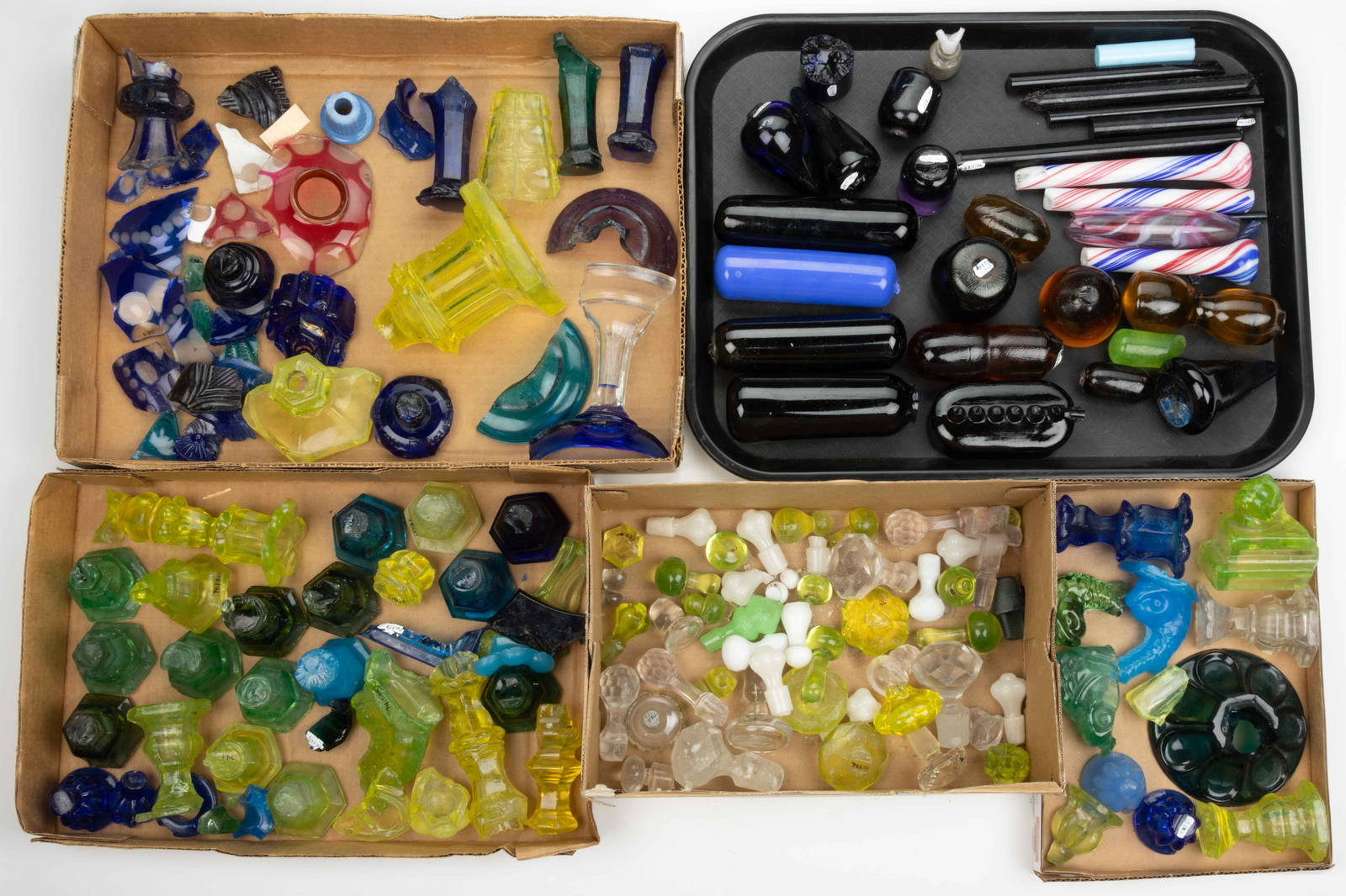 Early Collection Of Boston & Sandwich Glass Co. Fragments / Shards And ...