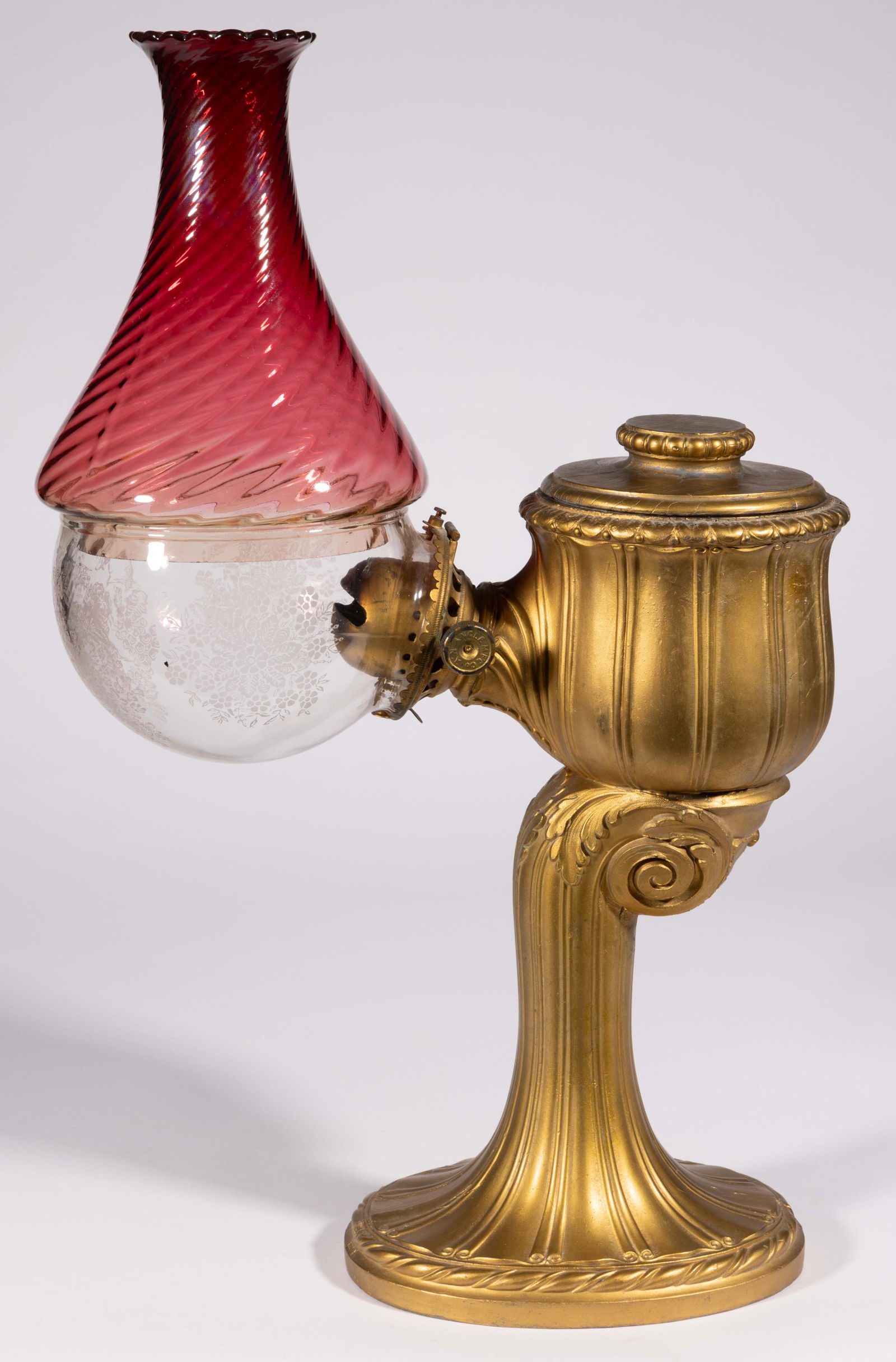 Angle Lamp Co. Classic / No. 1 Cast-metal Kerosene Student Table Lamp ...