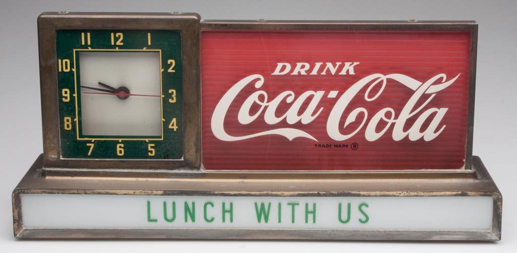 COCA-COLA LIGHT-UP COUNTER SIGN AND CLOCK - Feb 16, 2013 | Jeffrey S ...