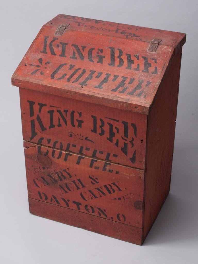 COUNTRY STORE PAINTED WOOD COFFEE BIN