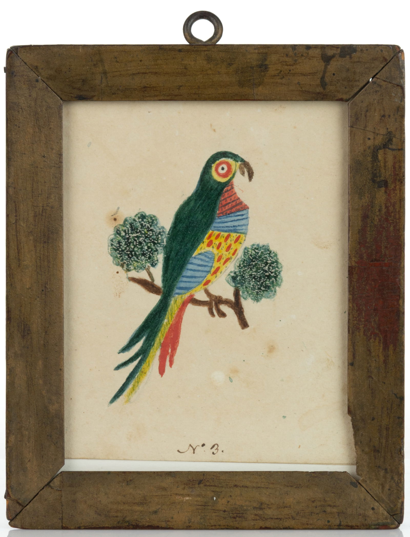 American Folk Art Fraktur Drawing / Reward Of Merit Auction