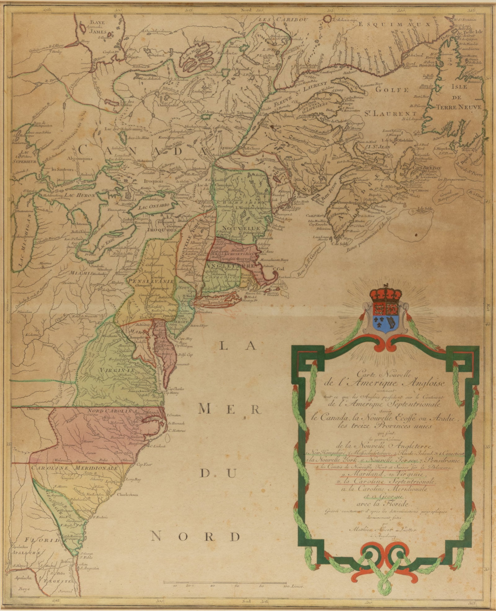 Mathias Albrecht Lotter (german, 1741-1810) Revolutionary War Map Of ...