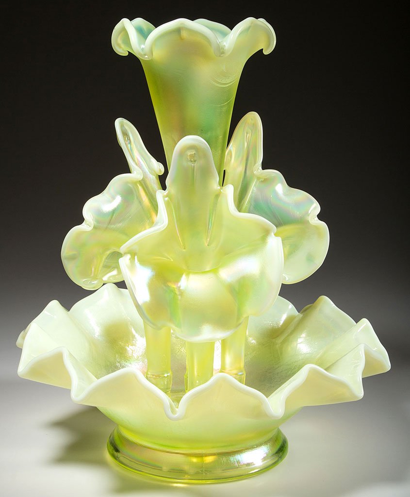 Fenton Stretch Glass Epergne