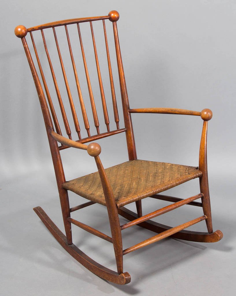 Binghamton Chair Co. Patented Stick And Ball Rocking