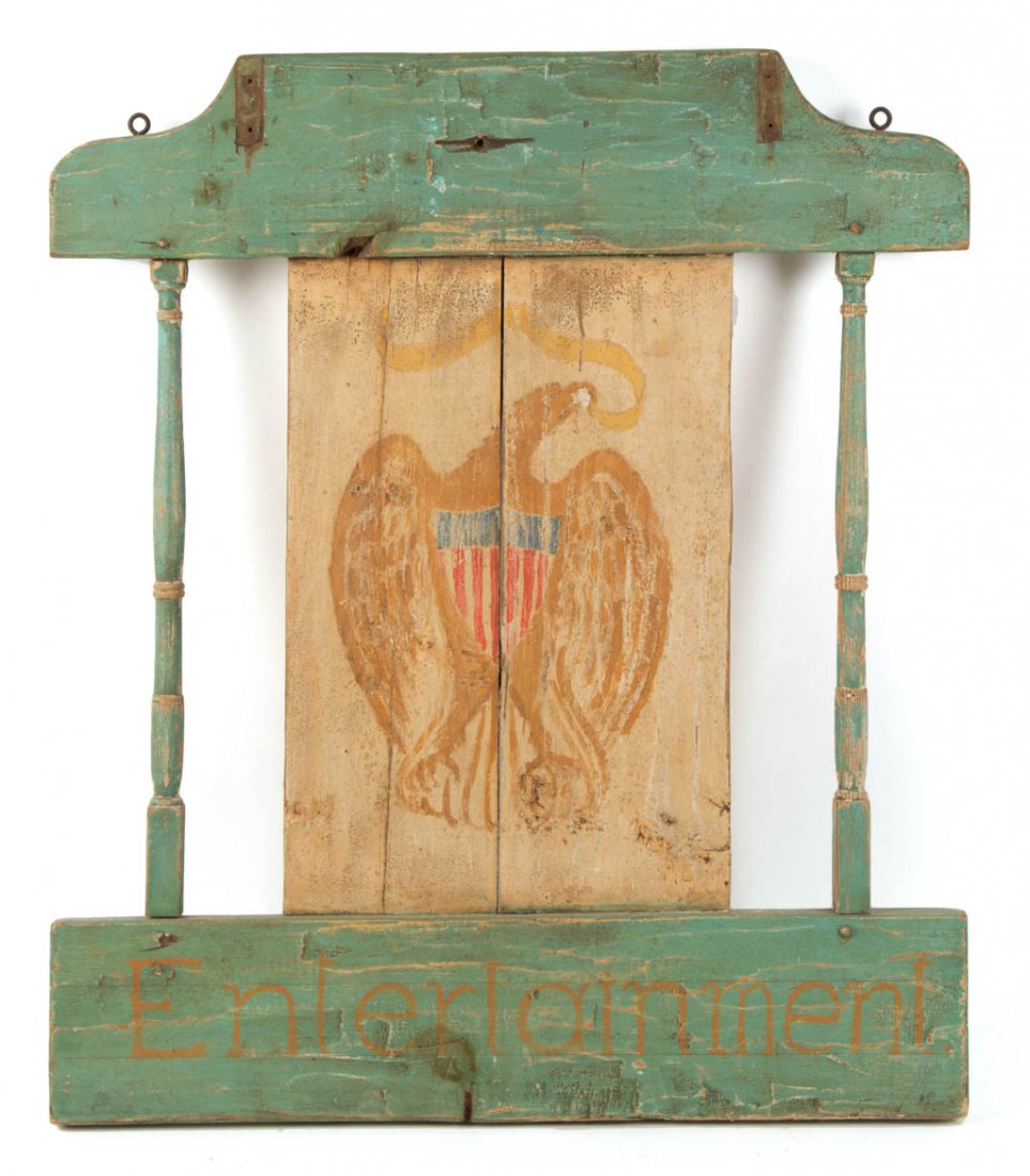 CARVED AND PAINTED TAVERN SIGN
