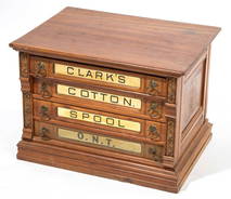 Clarks ONT Spool cabinet, late 19th c., 23'' h., - Mar 18, 2014 | Pook ...