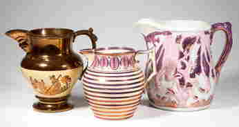 ENGLISH STAFFORDSHIRE PINK LUSTERWARE PITCHERS AND TWO - Apr 24, 2013 ...