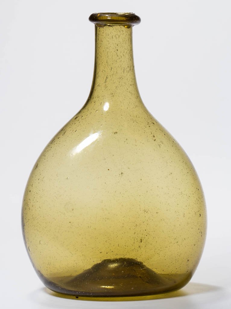 FREE-BLOWN CHESTNUT-FORM FLASK