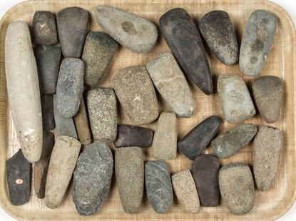 5 Prehistoric Native American Stone Tools / Axe Heads