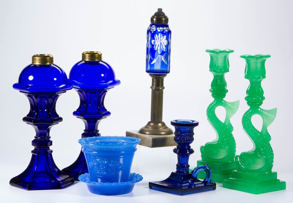 Reproduction American Glass Articles, Lot Of Seven