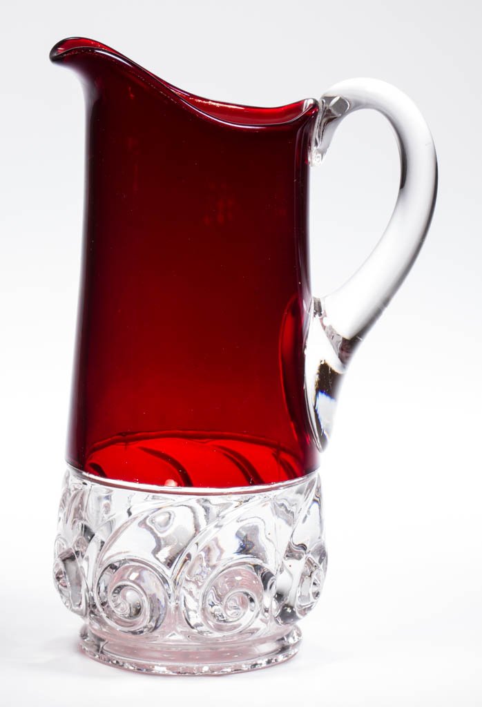 SNAIL - RUBY-STAINED WATER PITCHER