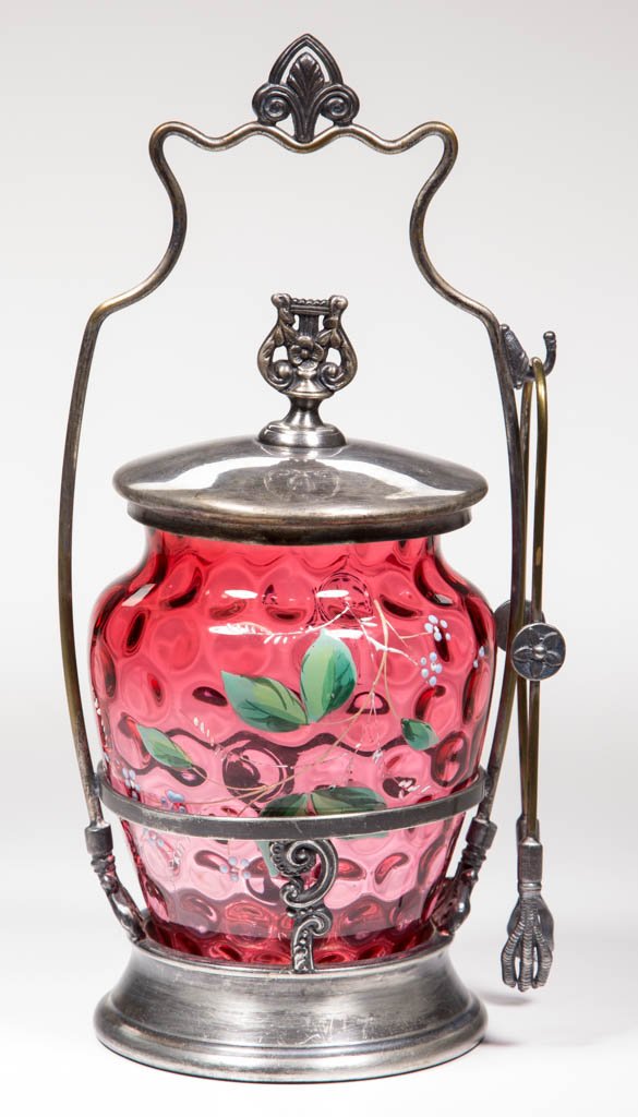 VICTORIAN DECORATED PICKLE CASTER