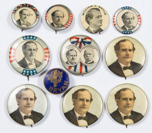 Assorted William Jennings Bryan Political Campaign