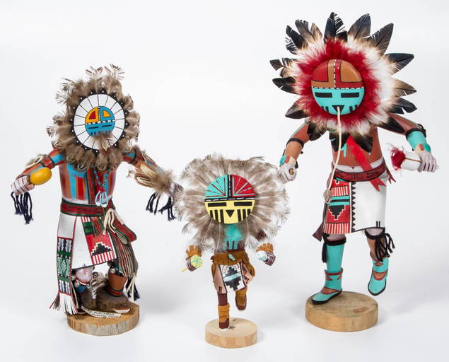 Native American Carved And Painted "sun Face" Kachina