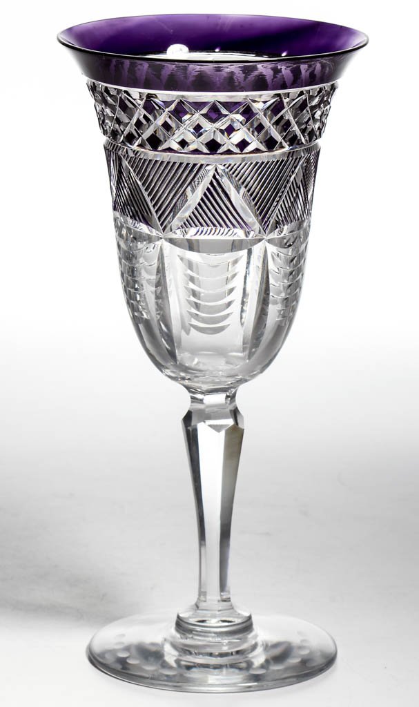 STEUBEN CUT GLASS GOBLET