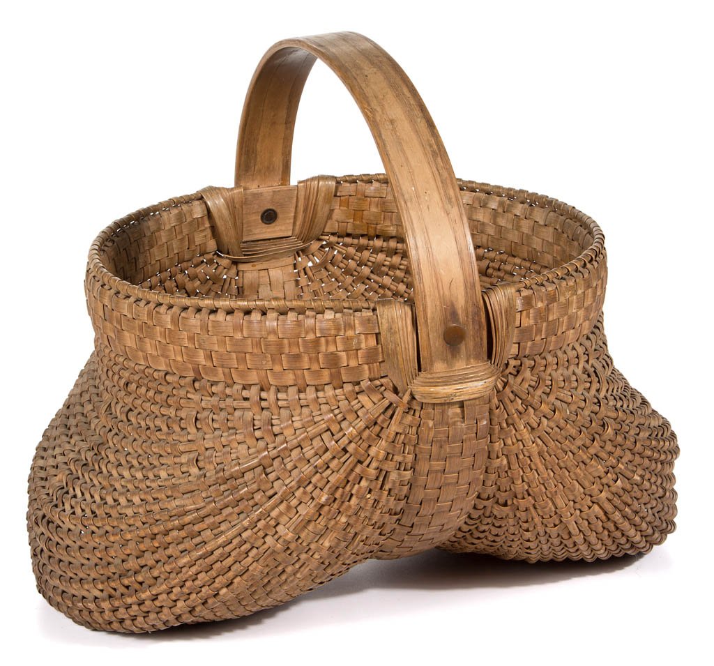 APPALACHIAN RIB-TYPE WOVEN-SPLINT BASKET