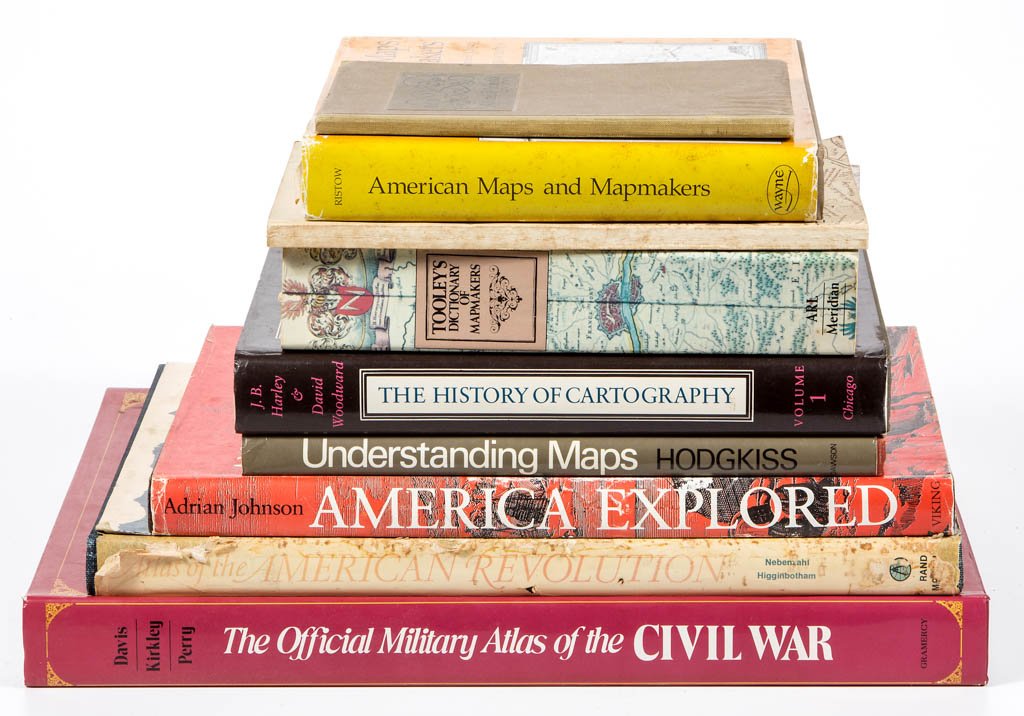 ASSORTED MAP / CARTOGRAPHY REFERENCE VOLUMES, LOT OF