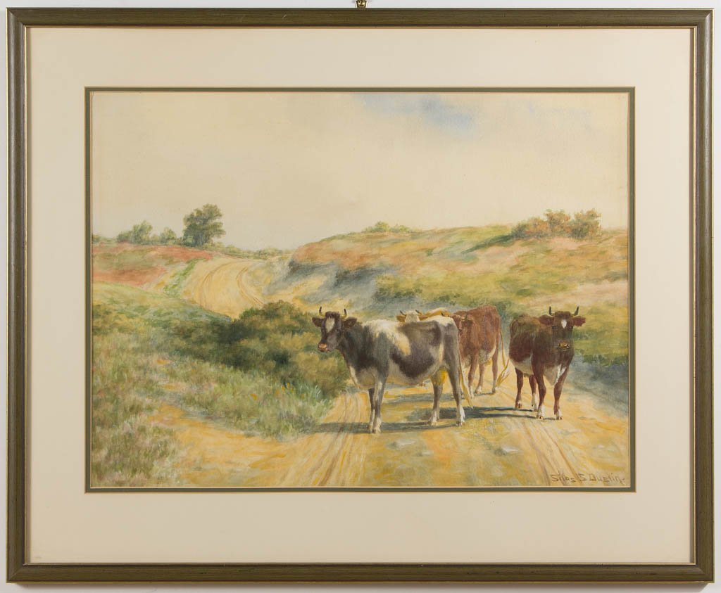 SILAS S. DUSTIN (AMERICAN, 1855-1940) BOVINE PAINTING - Jun 18, 2016 ...
