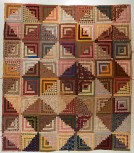 Virginia Log Cabin Pineapple Block Pattern Piece