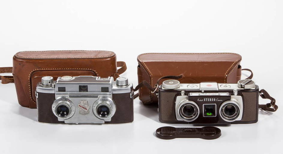 Assorted Vintage Stereo Cameras, Lot Of Two