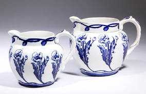 Buffalo Pottery porcelain flo blue pitcher dated 1896 - - May 04, 2013 ...