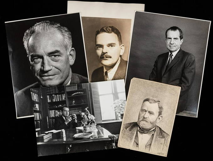 (presidents And Aspirants) Pen And Ink Drawing Of U.s.