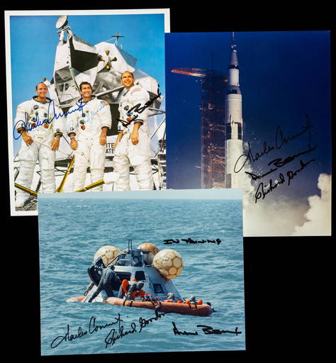 Apollo 12 Crew Photos Signed By Charles Conrad, Richard