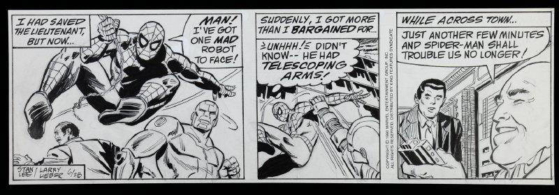 The Amazing Spider Man Original Comic Strip Art 4 2 1990