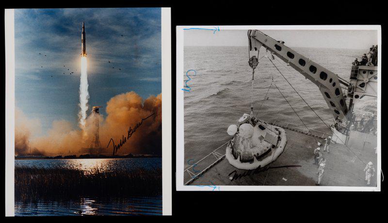 Apollo 8 Liftoff and Recovery Photos Signed By Frank Borman (#0757) on ...