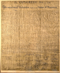 [declaration Of Independence] 1942 Ohman Lithograph