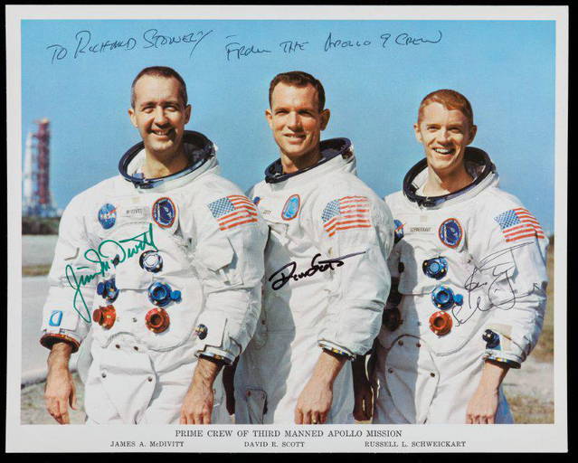 Apollo 9 Collection: Two (2) Crew Signed Photographs (#0191) on Dec 01 ...