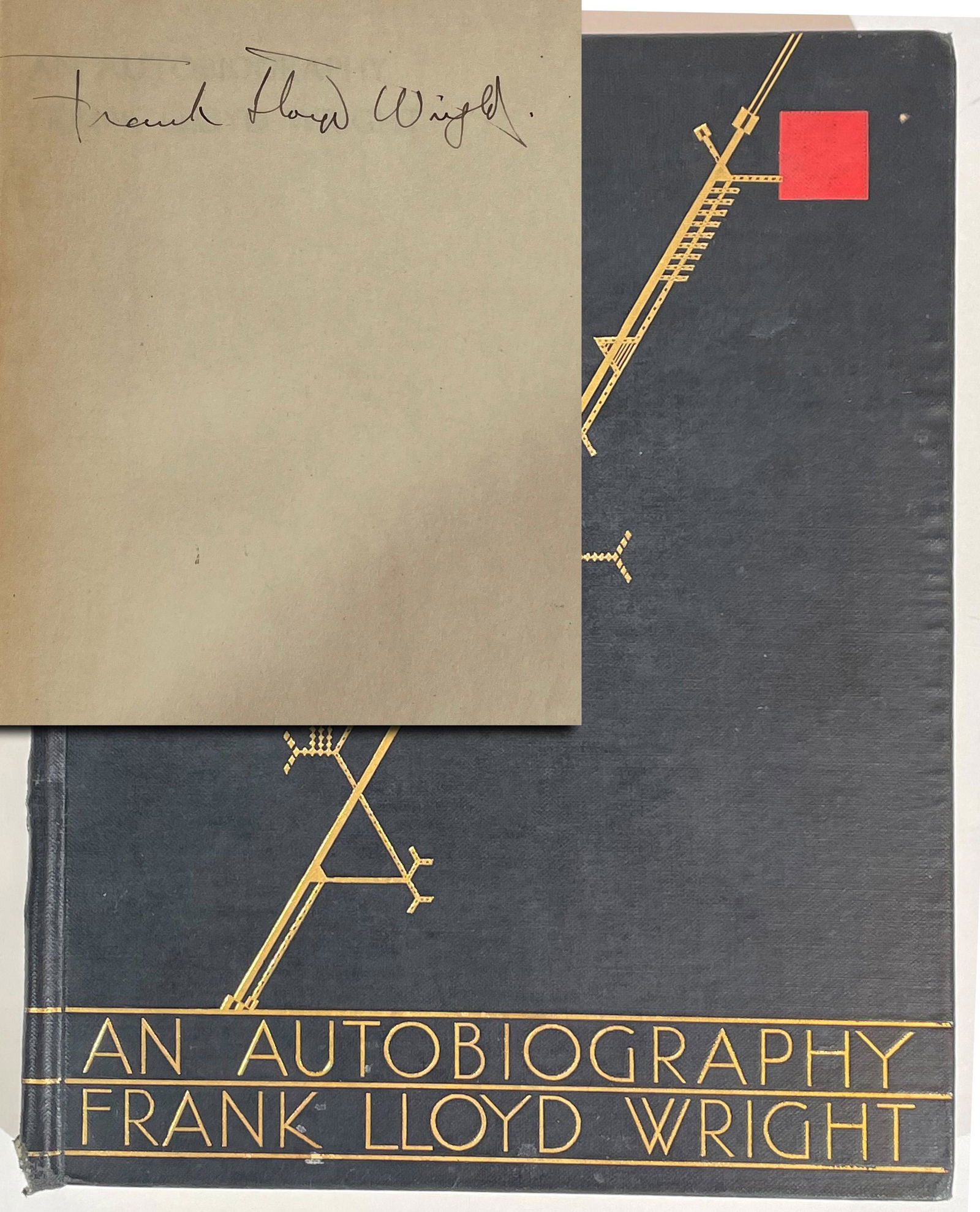 Wright, Frank Lloyd: Rare Autographed Copy Of "an Autobiography, Frank ...