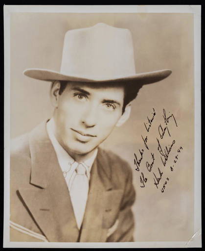 Hank Williams: Rare, Early, Inscribed and Signed Photograph to Radio ...