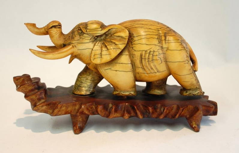 Carved Ivory Elephant Figure