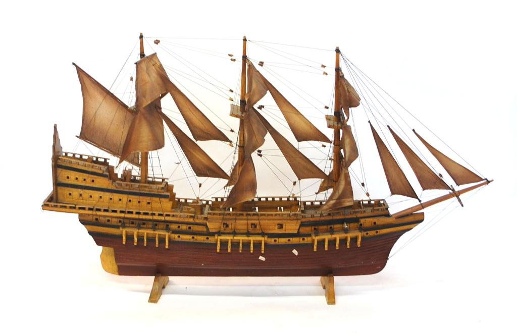 Large Scale Model Galleon Ship