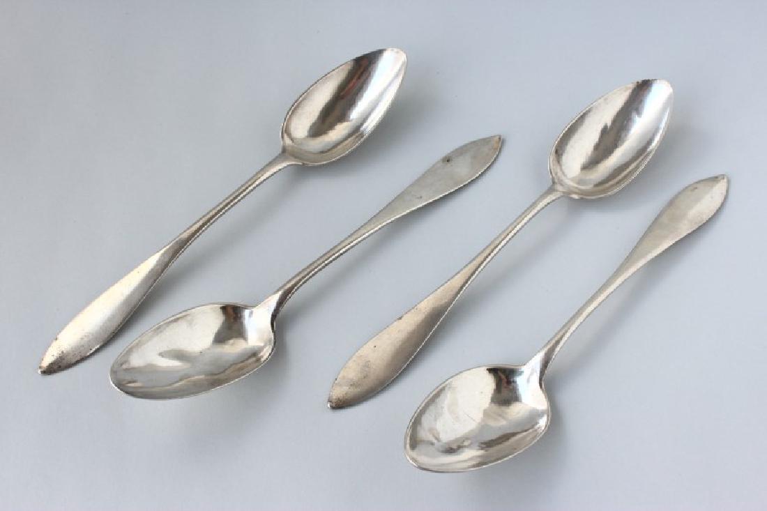 Set Of Four Early 19th Century German Silver Spoon