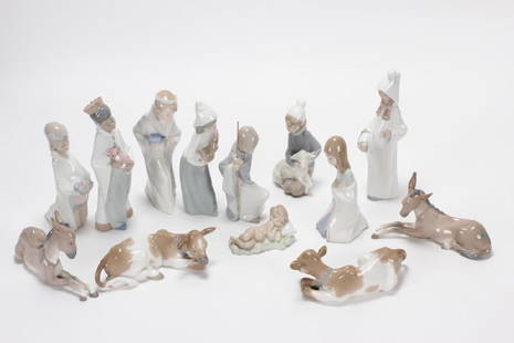 Lladro Eleven Piece Children's Nativity Set