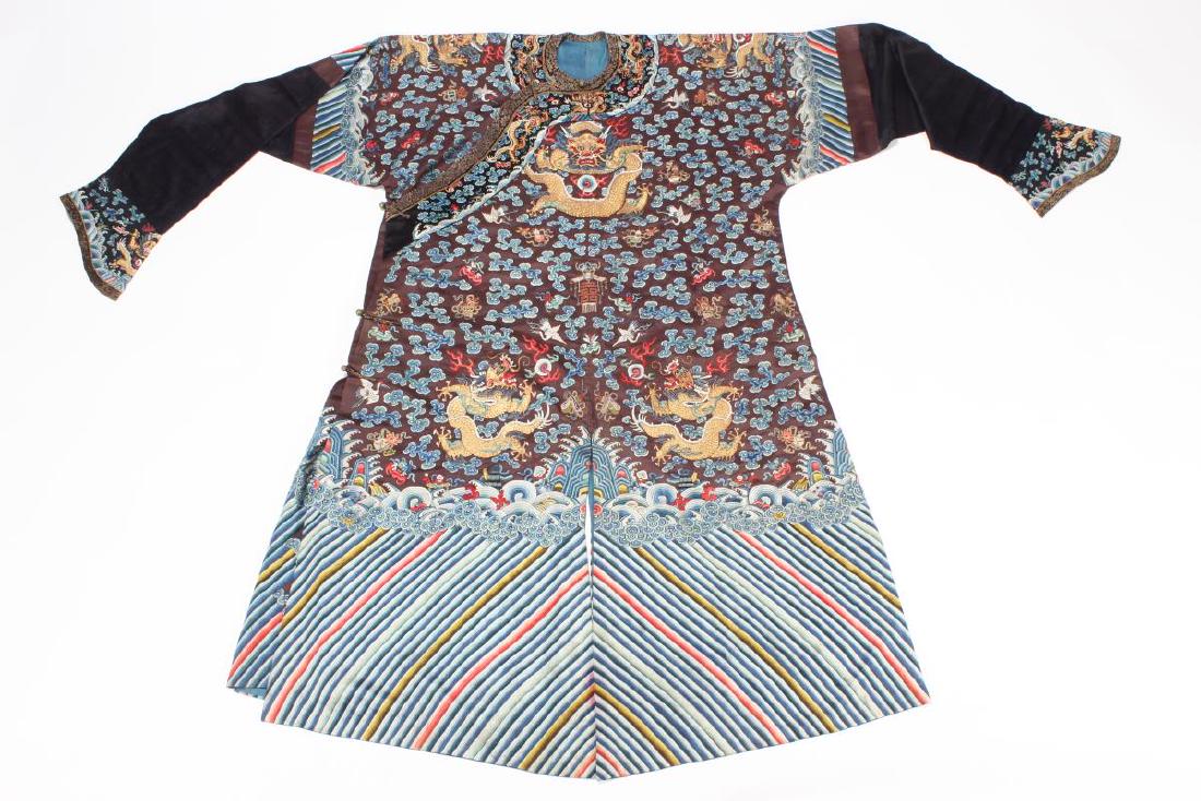 Important Chinese Imperial Clan Nine Dragon Robe,