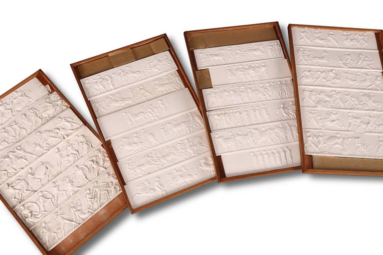 19th Century Cased Set Of Plaster Relief Panels,