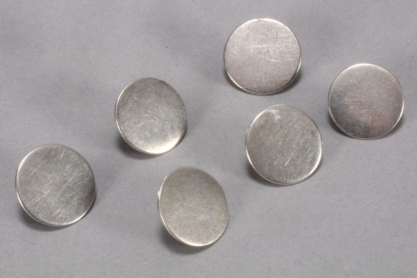 Six Georgian Sterling Silver Buttons, Auction