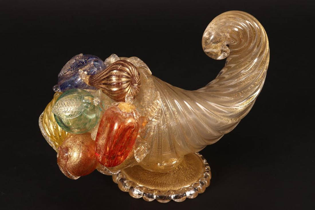 Murano Glass Cornucopia, Auction