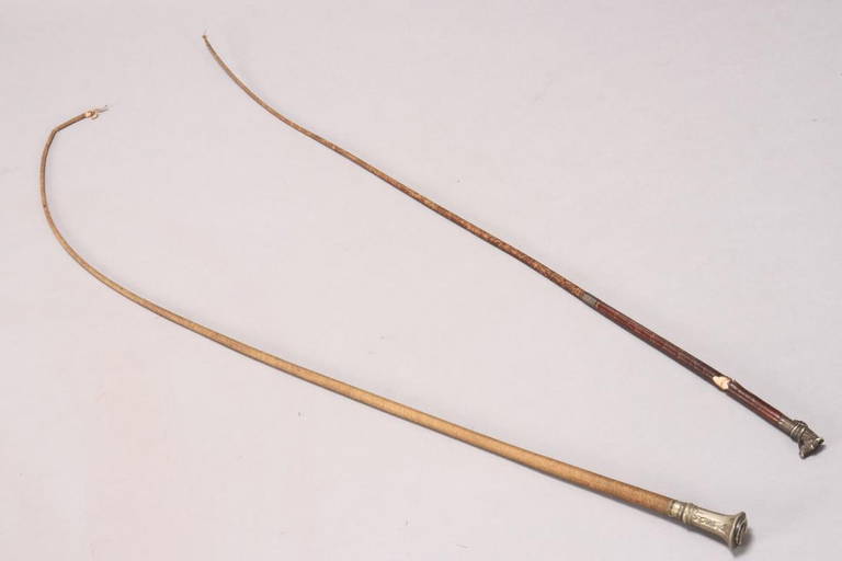 Two Horse Head Topped Riding Crops,